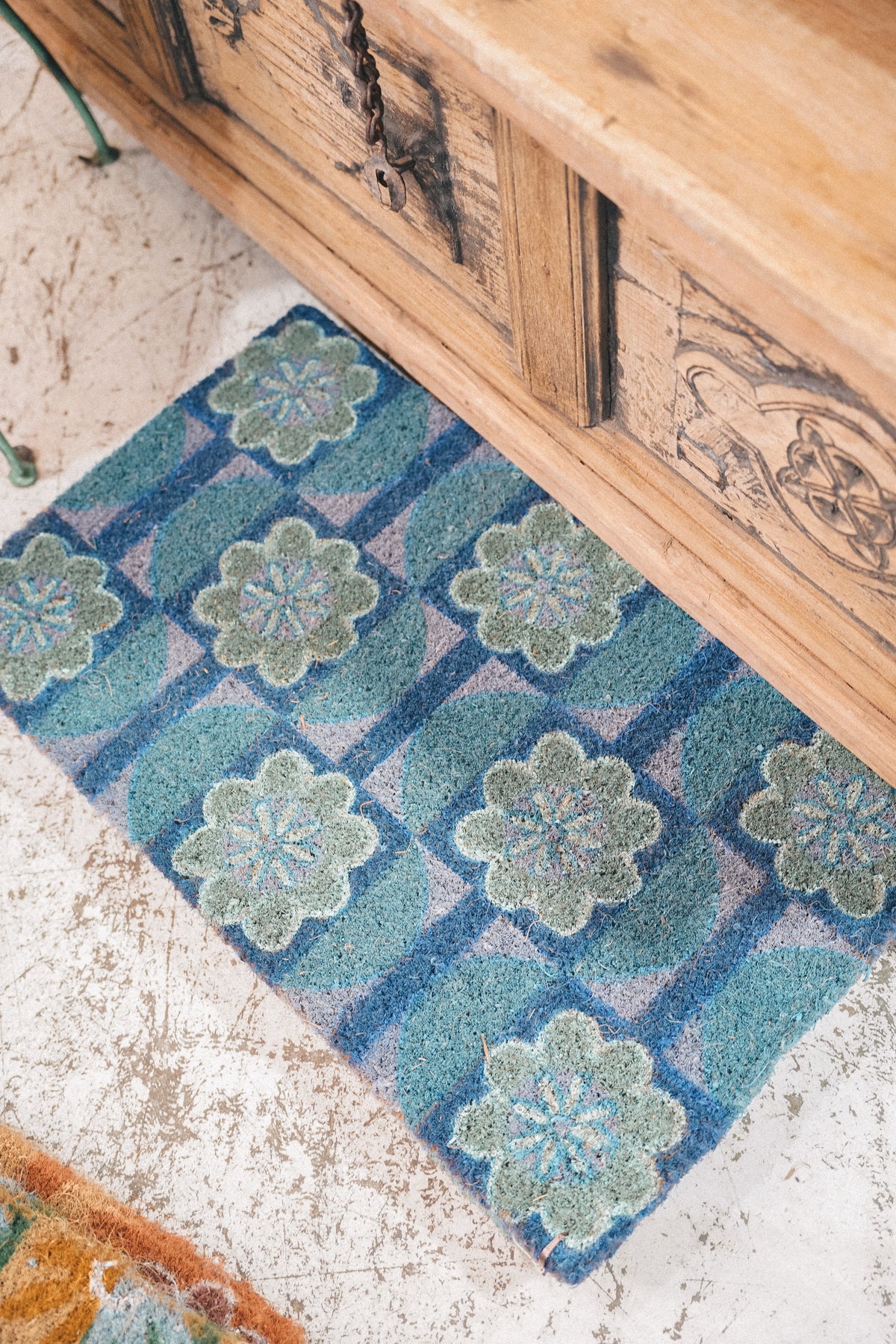 Door Mat Bloom Blue | mydivinehome